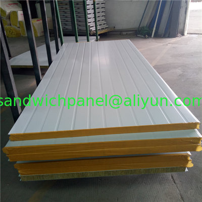 50mm rockwool uae fireproof sandwich panels with 0.376mm for prefab buildings