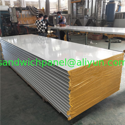 fireproof 50mm imitation rock wool sandwich panel with 0.426mm and protective film for clear room