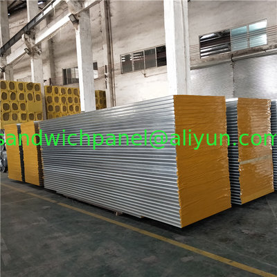 50mm prefab houses rock wool sandwich panel prefabricated building materials with fireproof