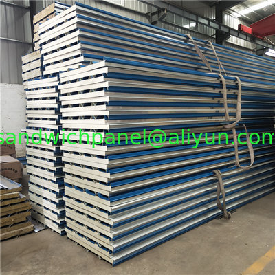 50mm polyurethane foam cold room PU sandwich roof panel with good thermal insulation