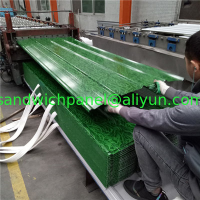building materials thailand 840mm green grass steel roof sheets with 0.426mm for farms