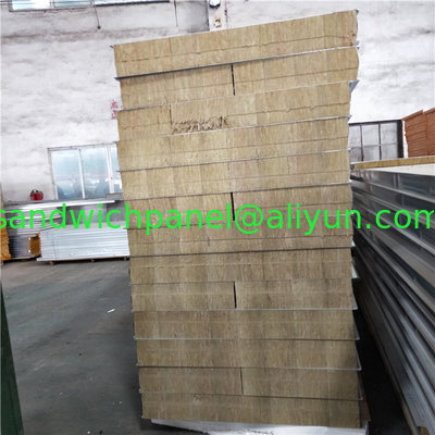 60-120 kg color steel rock wool sandwich panel with 8 grade earthquake