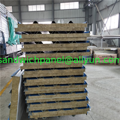 0.476 lotus green ansteel brand rock wool sandwich panels for roof