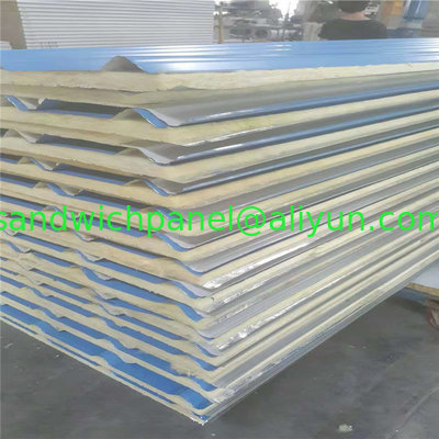 30mm blue color steel glass wool roof panel for fast assemble prefabricated house