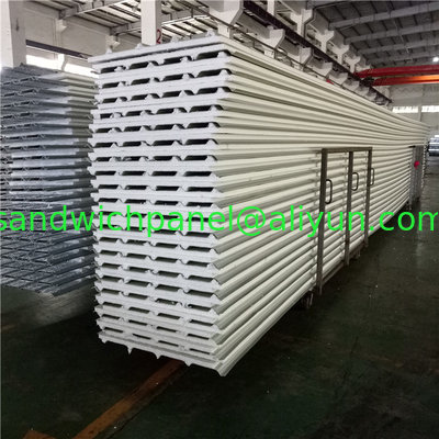11.35meters 840mm ivory white single steel PVC eps sandwich roof panel for roof