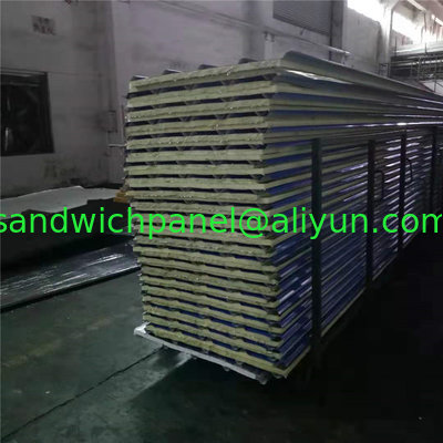 840-30-0.426mm blue steel up and sliver paper down glass wool sandwich panel