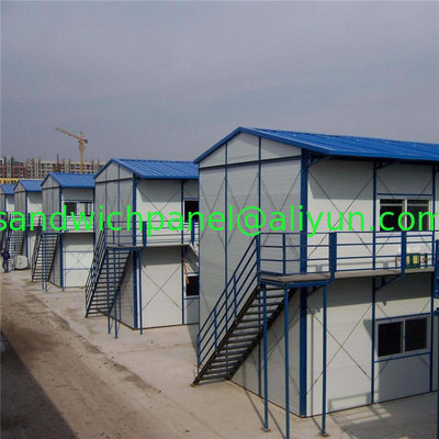 A fire rating K type rock wool sandwich panel prefabricated house for worker camp