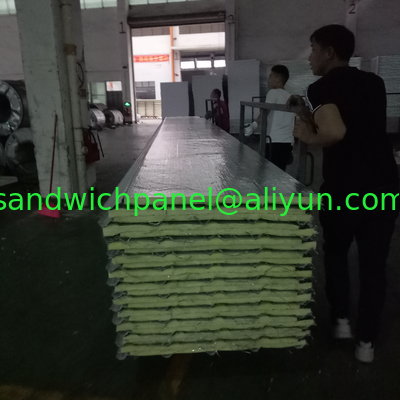 840-25-426mm iron grey steel sheet up and silver paper down glass wool sandwich panel