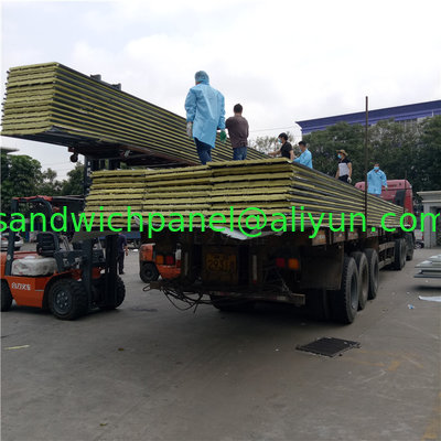840-25-0.426mm iron grey steel silver paper glass wool sandwich panel