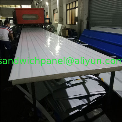 1050-50-0.4mm wide red steel up and 0.35mm greywhite down eps sandwich roof panel