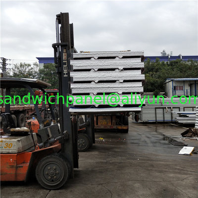 75mm eps sandwich roof panel with 0.4mm red wine steel up and 0.35mm down to Uruguay