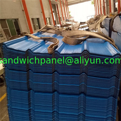 fast assembly 0.376mm blue corrugated roof sheets use as bounding wall