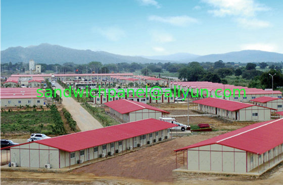 pre build K type prefabricated house with light steel structure and sandwich panel