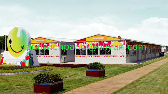 pre build K type prefabricated house with light steel structure and sandwich panel