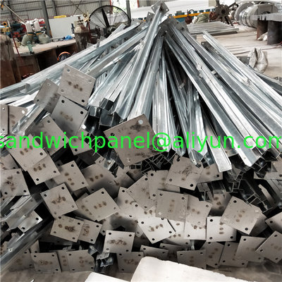 windproof iron fence with column 100*100*1.5mm for Traffic construction