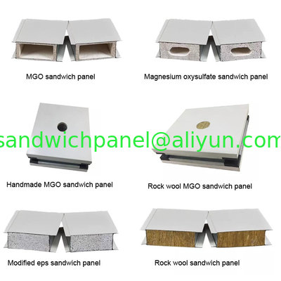 fireproof 22kg /m2 handmade mgo sandwich panel with 50mm used for clean room