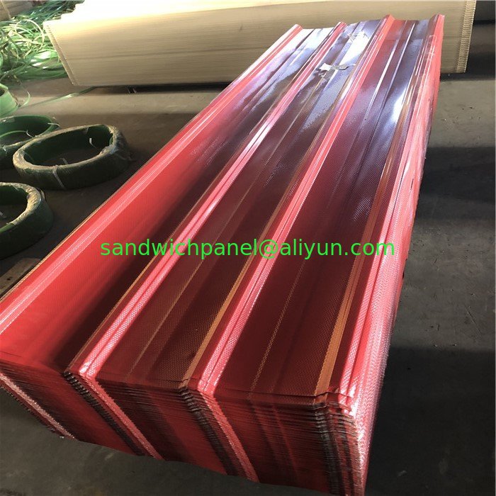 HF-003 bordeaux color corrugated roofing sheet with the thickness 0.15-1.2mm