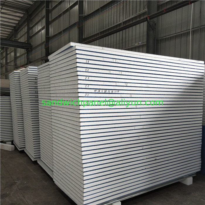 waterproof wall 50mm eps sandwich pane with 0.376mm and film both side for prefab house