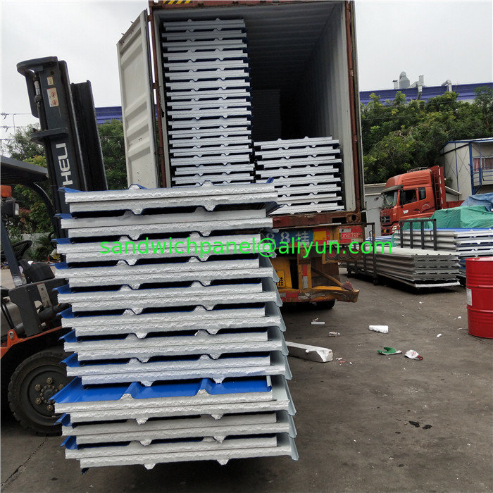 3.5m prefab home materials waterproof eps sandwich roof panels 1050-50-0.376mm