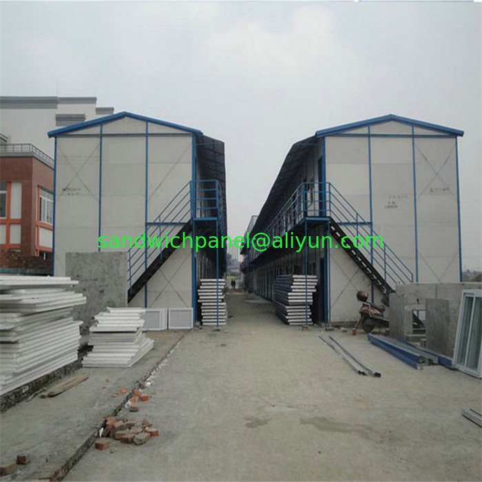 2 floors slope -40C°-80C° K type prefabricated house with light steel structure