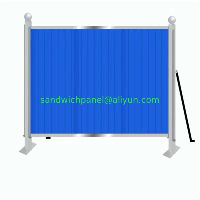 3pcs 950-50-236mm sandwich panel fence used for construction subway project