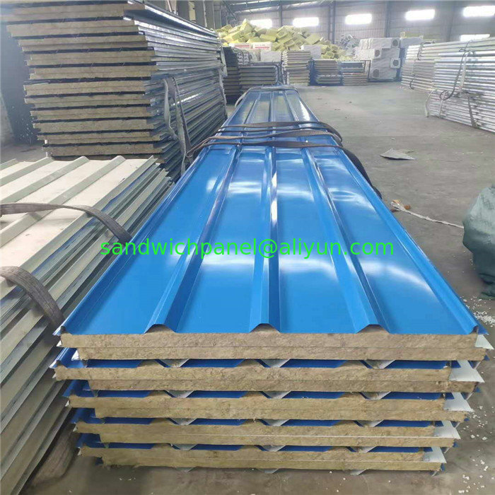 50mm rock wool sandwich roof panel with 11900 and 1500mm long for warehouse