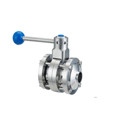 Sanitary Stainless Steel 304 316L Three Pieces 3PCS Welding Type Butterfly Valve
