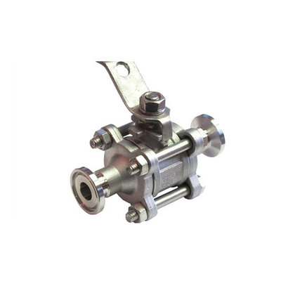 Valvola a sfera premuta inossidabile igienica di 3 modi del commestibile del commestibile Steel304 316L una tri