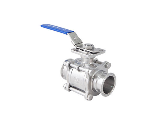 Tri montaggio diretto puntiglioso sanitario igienico della valvola a sfera SS316L del morsetto 3PCS