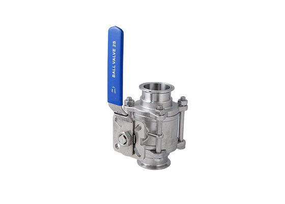 Tri montaggio diretto puntiglioso sanitario igienico della valvola a sfera SS316L del morsetto 3PCS