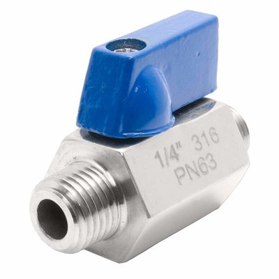 Maschio sanitario della valvola a sfera del passaggio del CE di iso il mini ed il maschio NPT hanno infilato il pollice di 1/2
