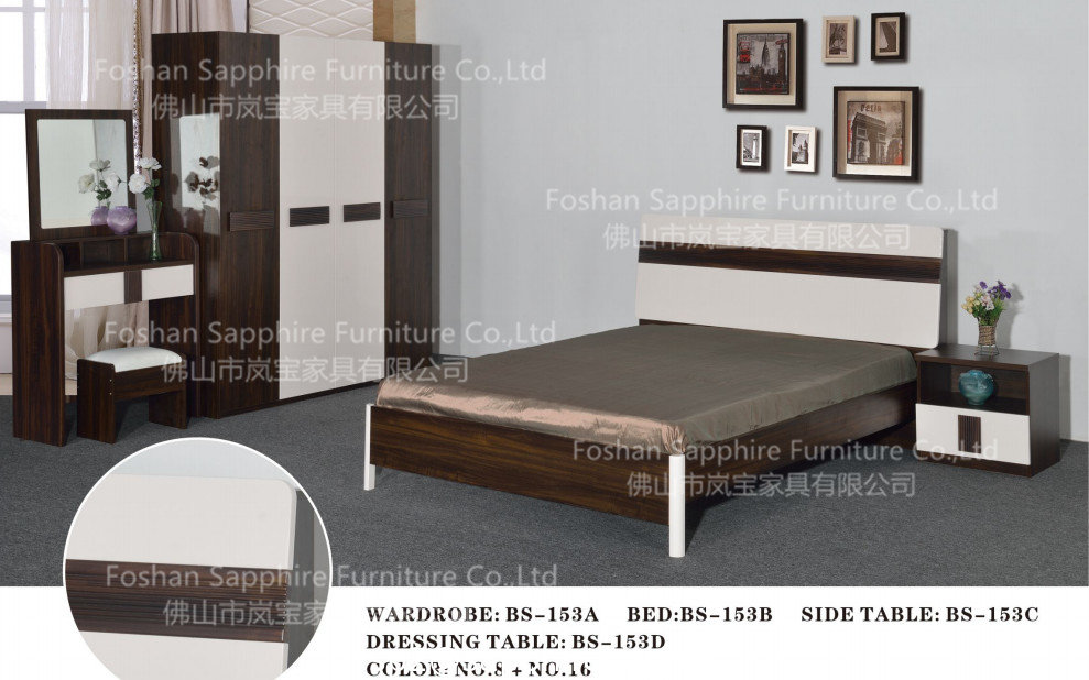 BS-153 Apartment nightstand side table wardrobe cabinet, MDF hotel bedroom furniture Modern furniture homes foshan