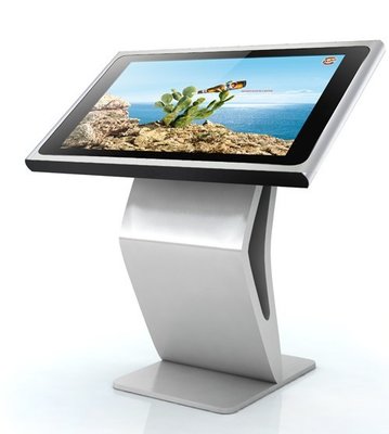 Infrared Touch Screen Kiosk Stand Internet Version For Airports , Outdoor Information Kiosk