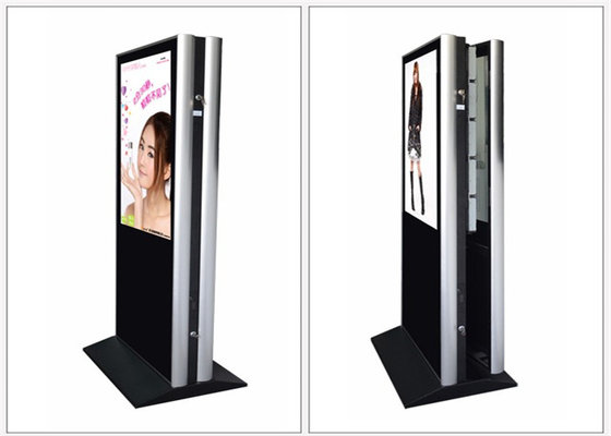 Double Sided Book Display iR Touchscreen Standing Advertising Player