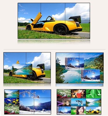 Ultra Narrow Matrix LCD Video Wall Display for Airport / Square and Railway Station
