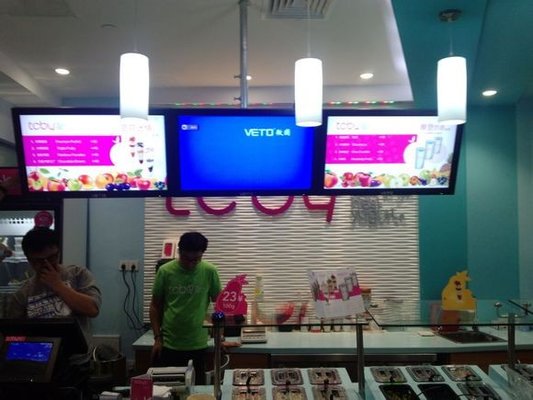 Commercial Wall Mounted Wireless Restaurant Digital Menu Board 1080P