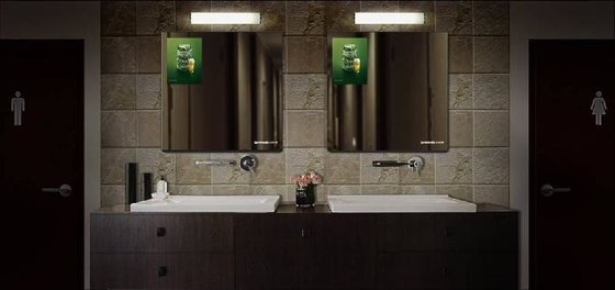 Factory price 32,42" magic mirror tv,magic mirror ad player,magic mirror advertisement for washing room/spa room
