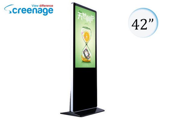 42 Inch Floor standing Kiosk With Touch Screen , Lcd Monitor Floor Stand