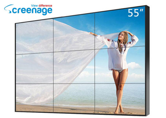 High Contrast Advertisement LED Video Screen Wall Mounted 5.3mm Narrow Bezel