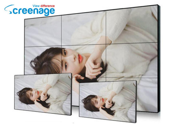 Industrial Samsung DID LCD Video Walls seamless bezel 5.3mm in 3 x 3