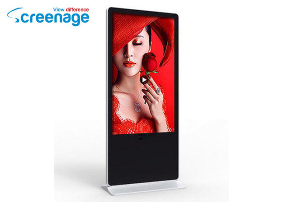 49" Totem Touch Screen Digital Signage , Android Media Player Standing Quad Core IR
