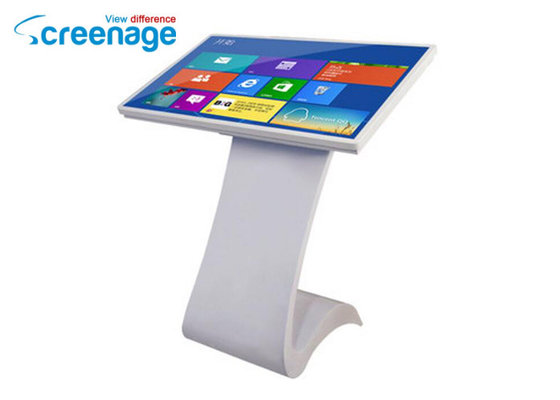Indoor 55" Windows Touch Screen Kiosk Stand LCD Advertising Players For Restaurant