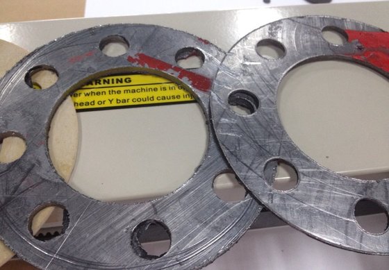 Non asbestos rubberized graphite metal wire joint sheet gasket cutter short run custom pro
