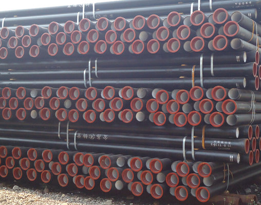 DN125 / ISO2531 K8 DN800 Black Ductile Iron Pipes with Water Pressure Test