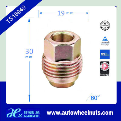 Thread Size 7/16 Chrome Steel Auto Wheel Nuts / Acorn Colored Lug Nuts