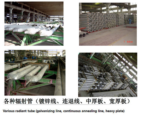 Galvanizing Line Radiant Tubes Steel Casting For Metallurgic Equipment