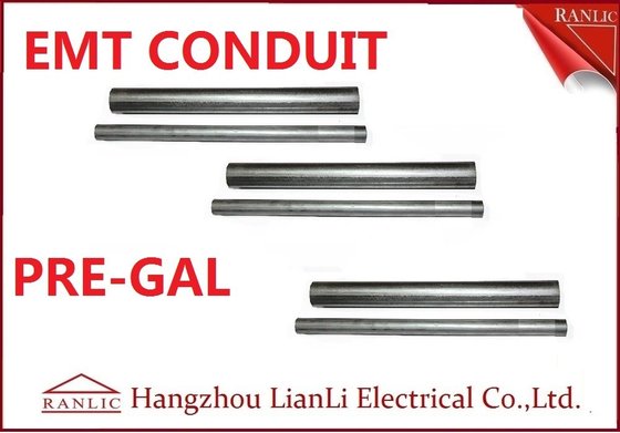 White Galvanized Electrical Conduit 1 inch EMT Conduit ERW Welded