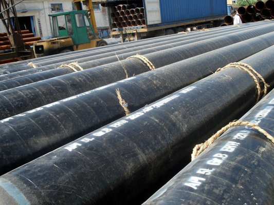 PSL1 / PSL2 Oil Casing Pipe Welded With Plain Varnished Bevelled Ends