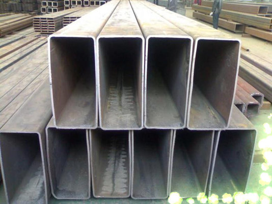 Rectangular HR Welded Rectangular Steel Pipe ASTM A53 API5L GR.B For Glass Curtain Wall