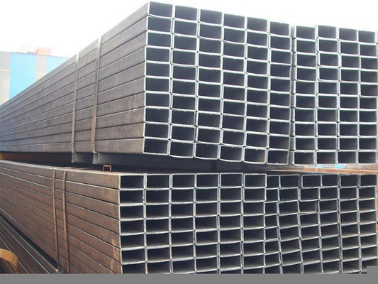 Q195 Q345B Q345D ERW Rectangular Steel Tube / Structure Mild Steel Pipes